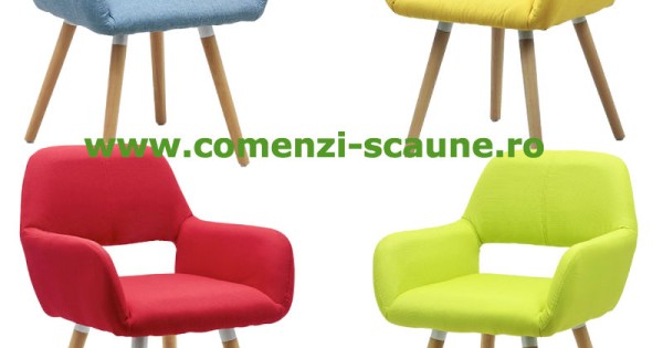 Scaune de bucatarie din stofa sau piele ecologica intrate in stoc