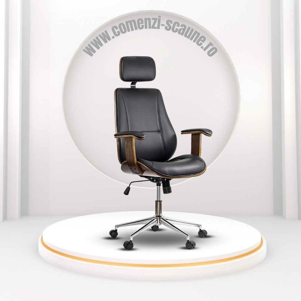 Scaune directoriale din piele ecologică OFF 1606 negru