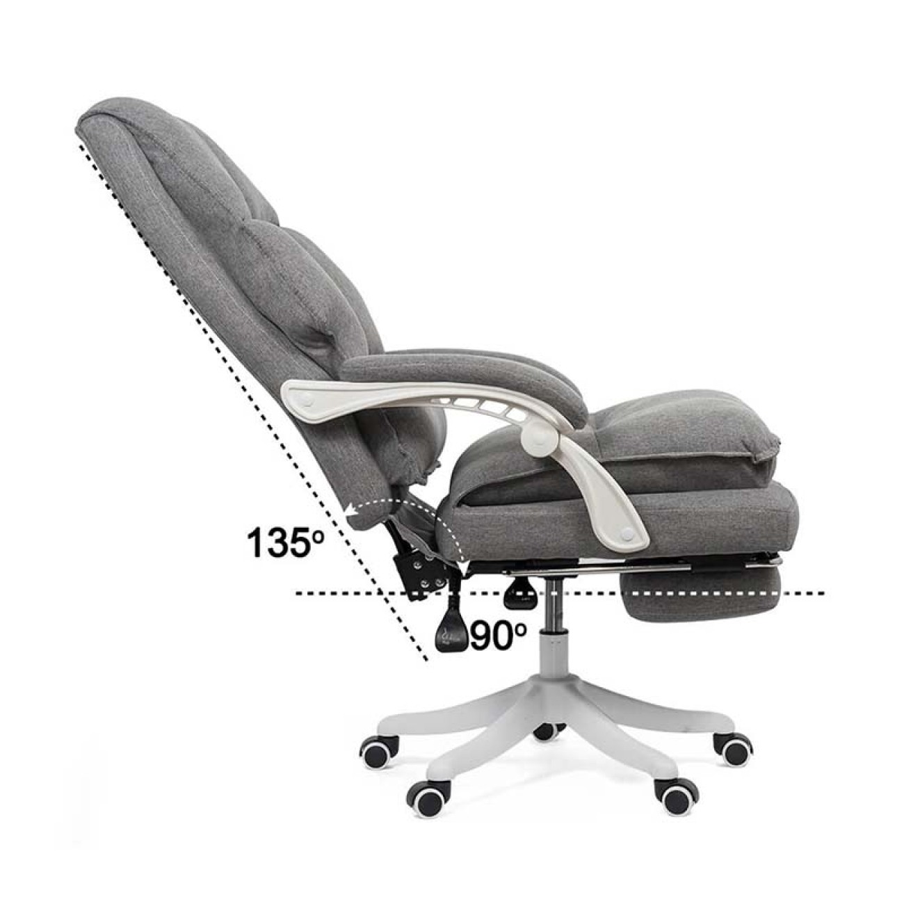 Scaun cu suport de picioare OFF 426 gri