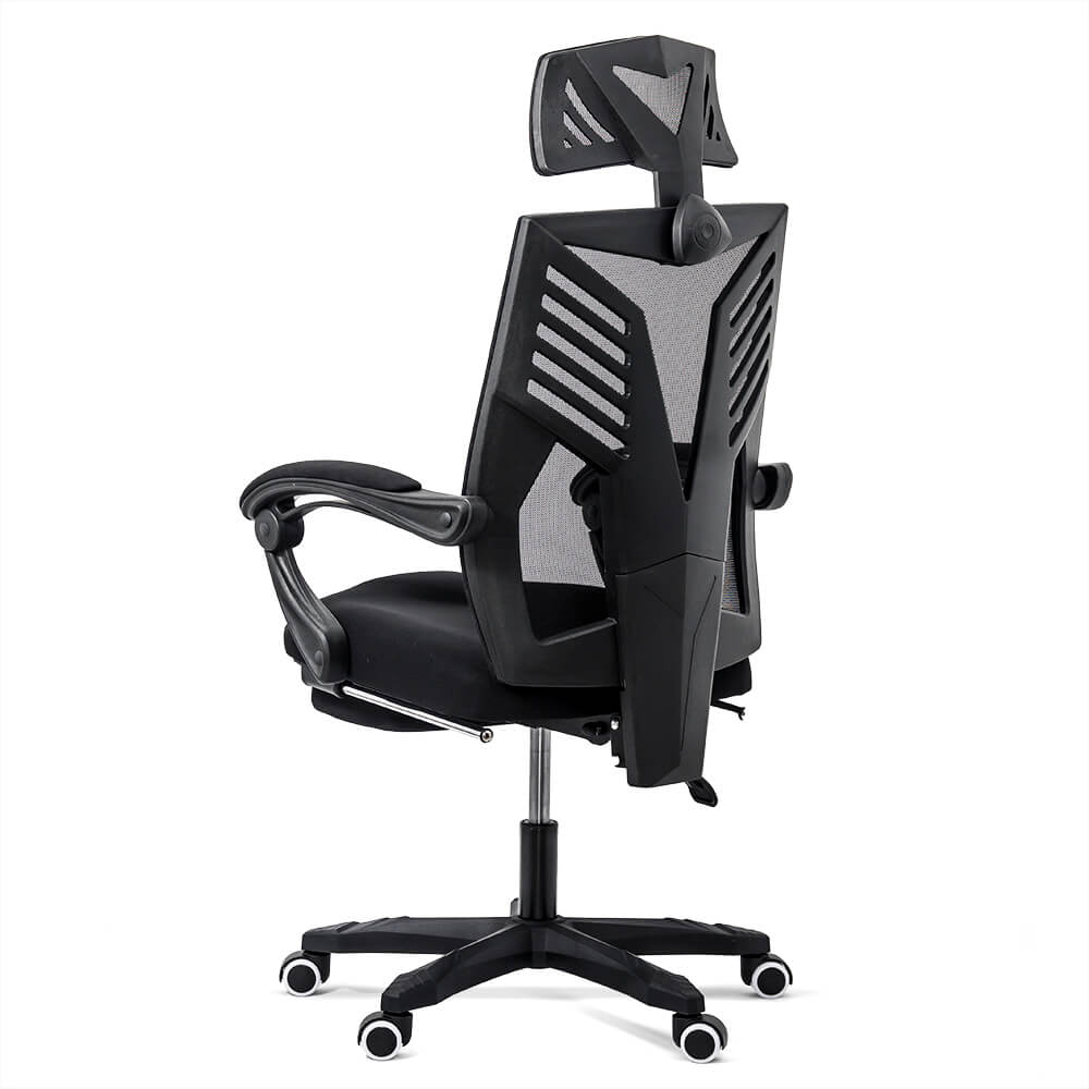 Scaun de gaming cu suport picioare OFF 427 negru