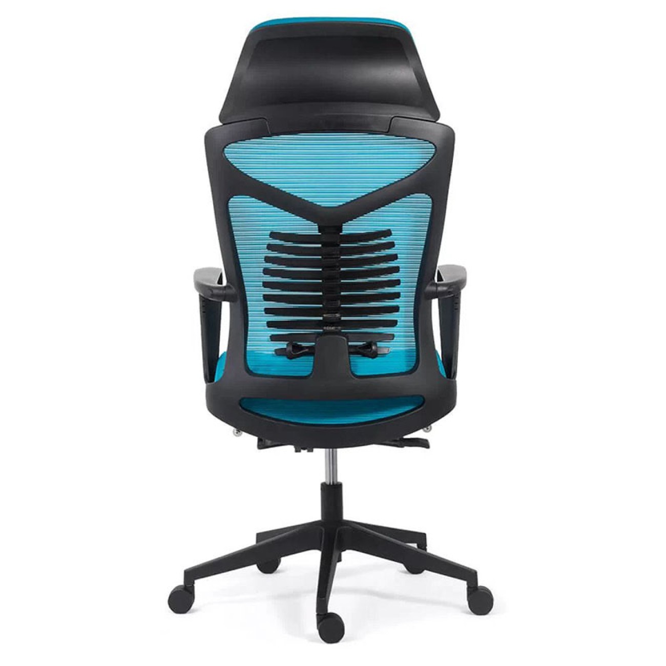 Scaun ergonomic cu spatar rabatabil si suport pentru picioare-albastru ...