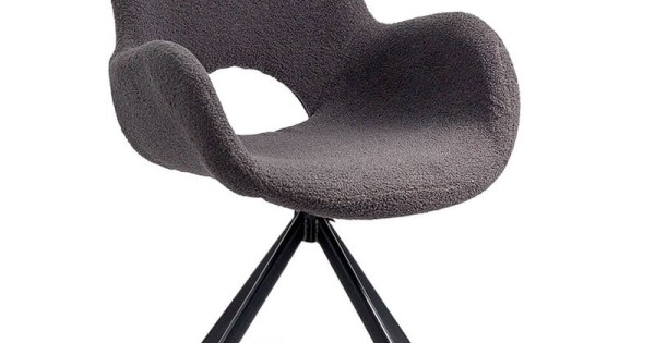 Scaun rotativ bucatarie-living cu sezut textil BUC 0221 Gri