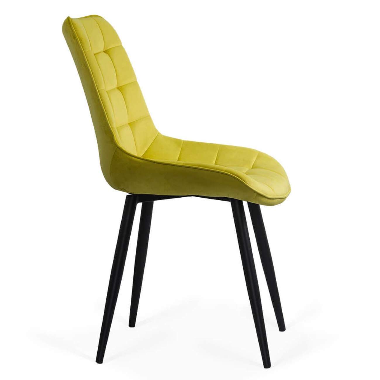 Scaun pentru bucatarie si living din catifea BUC 206 Galben