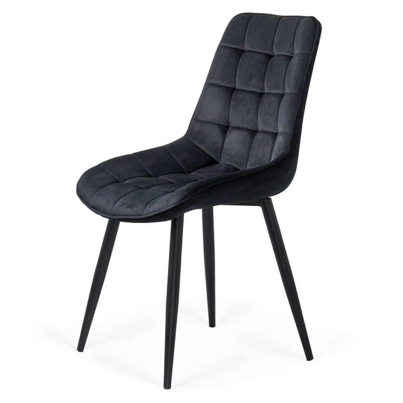 Scaun pentru bucatarie si living din catifea BUC 206 Negru