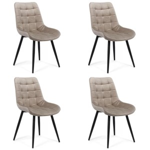 Set 4 scaune bucatarie-living pe crem BUC 206 gri