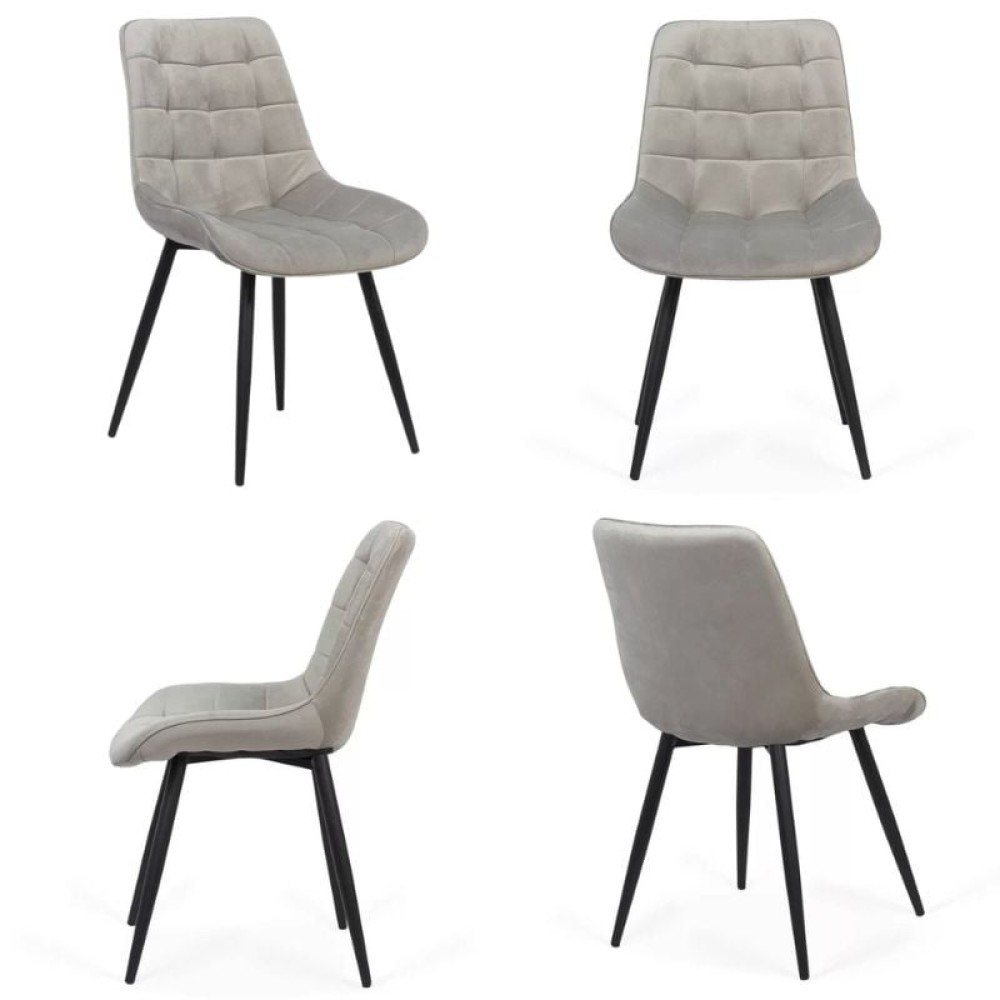 Set 4 scaune bucatarie-living pe crem BUC 206 gri