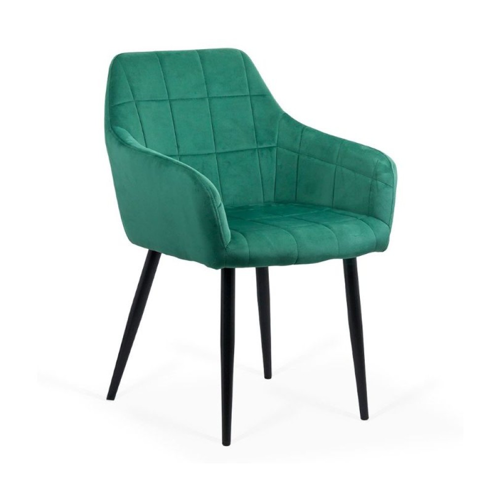 Scaune din catifea cu picioare metalice BUC 260 verde