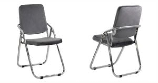 Scaune pliante pentru diverse evenimente din catifea gri