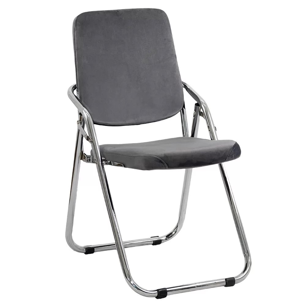 Scaune pliante din catifea HRC 609V gri