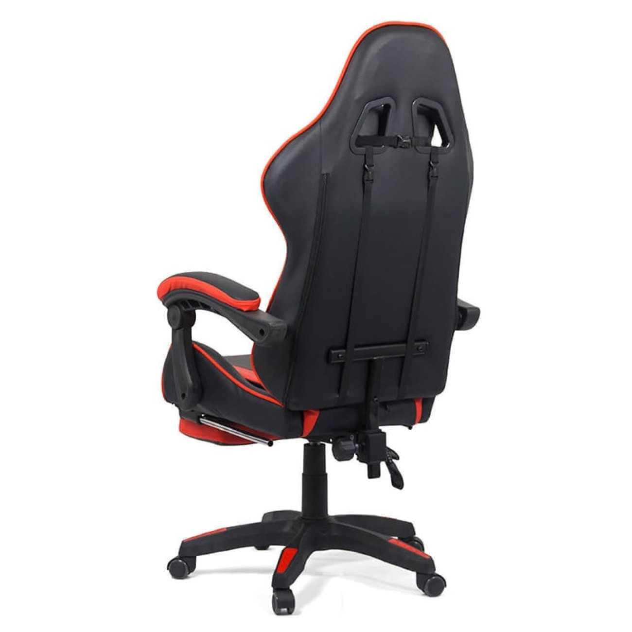 Scaun gaming reglabil si suport picioare rosu/negru OFF 299