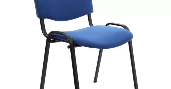 Scaun birou vizitator Felicia fix stofa C06 albastru deschis