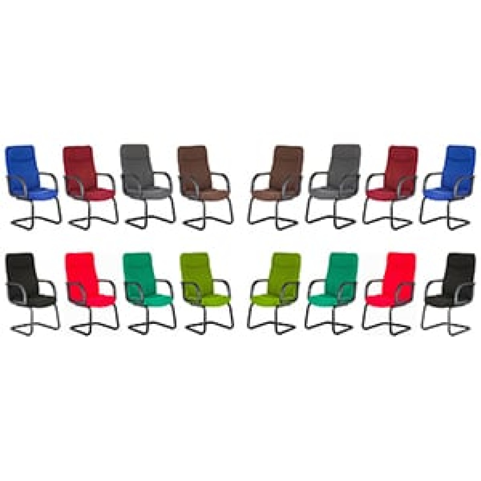 Scaune vizitator-conferita Riva S baza metalica tip sanie