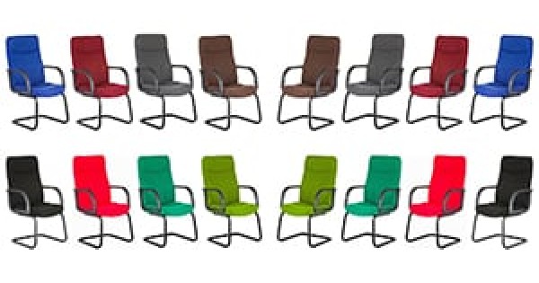 Scaune vizitator-conferita Riva S baza metalica tip sanie