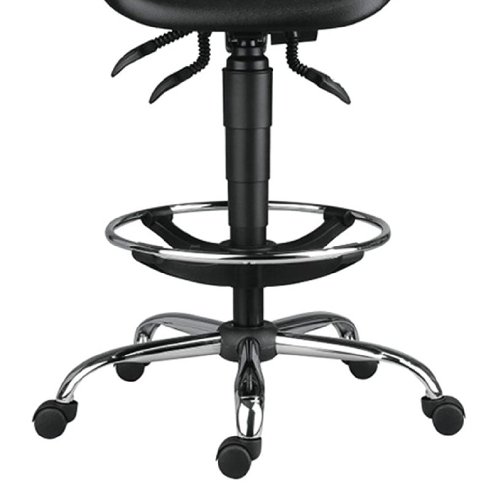 Scaune profesionale PU ASYN bază metalică cu suport picioare