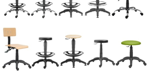 Scaune profesionale pentru laborator cu suport pentru picioare
