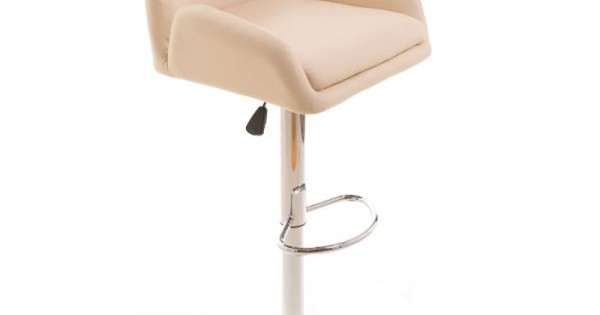 Scaun rotativ de bar tapițat cu piele