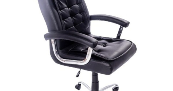 Scaun directorial tapițat cu piele ecologică