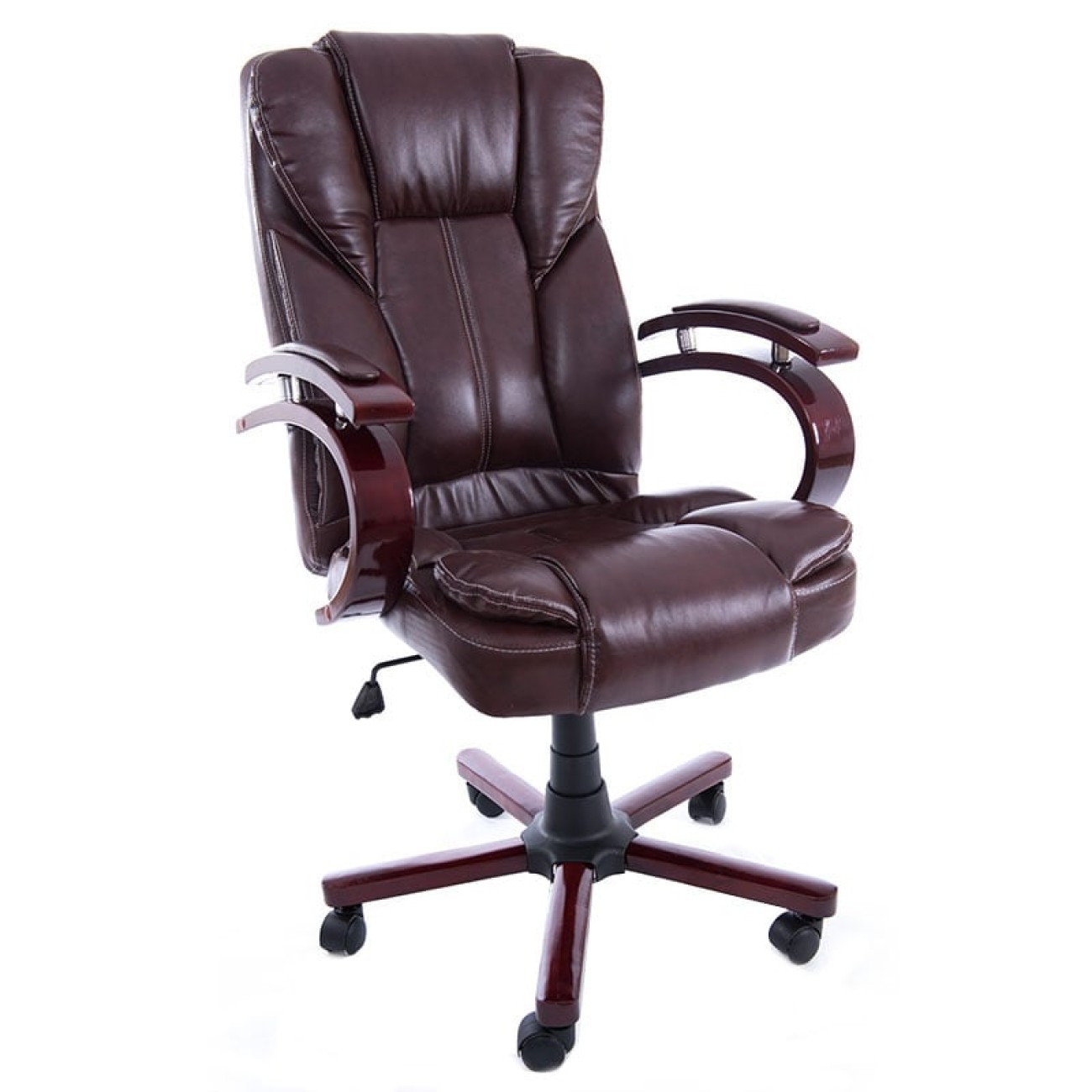 Scaune directoriale din piele eco pe culoarea maro si negru 224