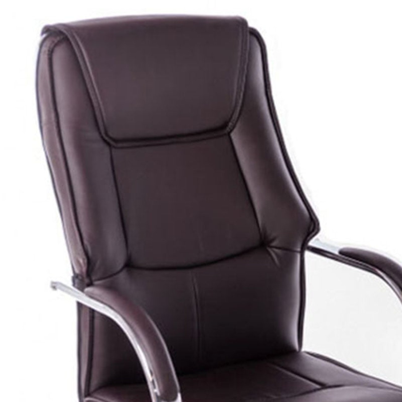 Scaun de birou rezistent cu baza metalica 812 culoarea maro