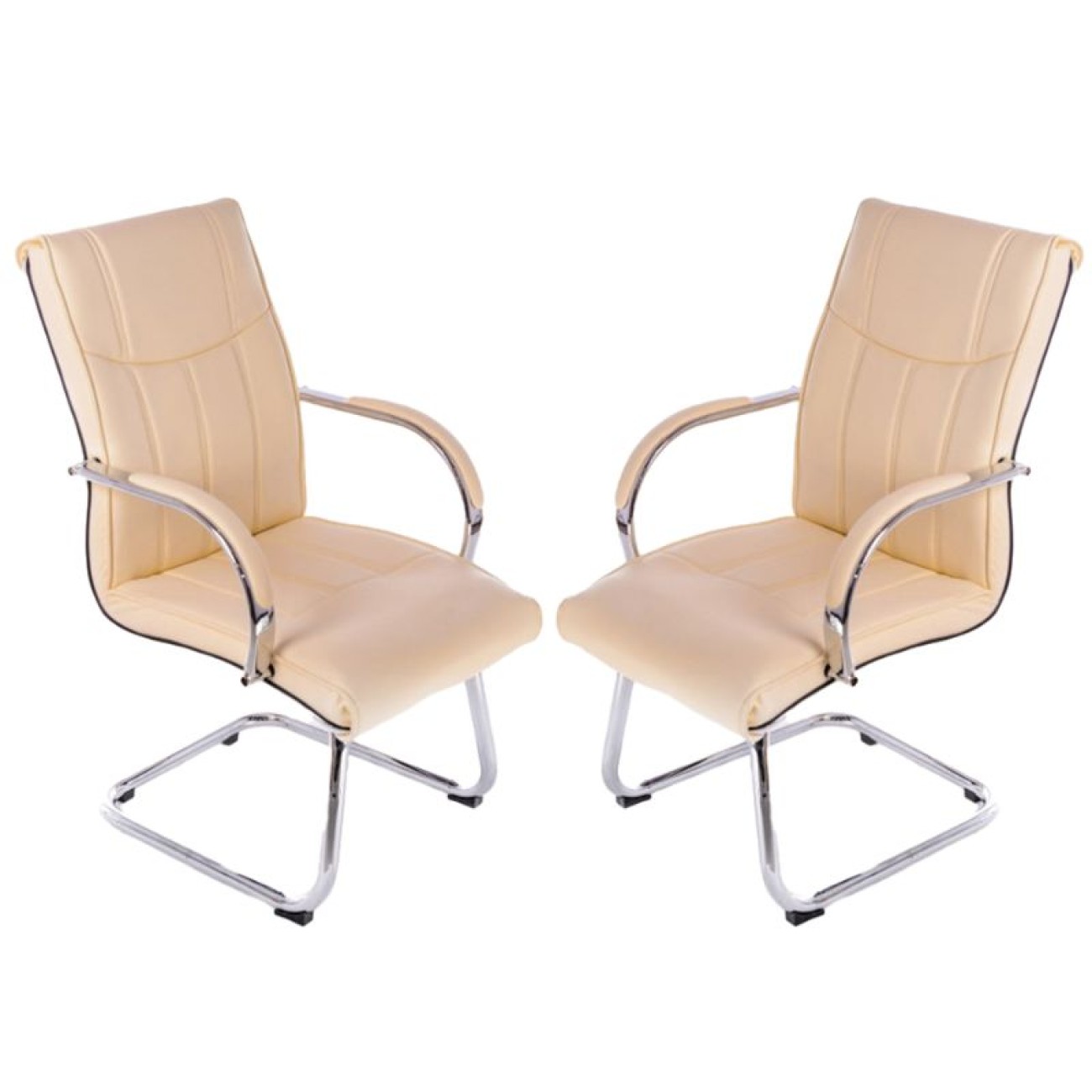 Scaun vizitator modern si elegant 806 crem