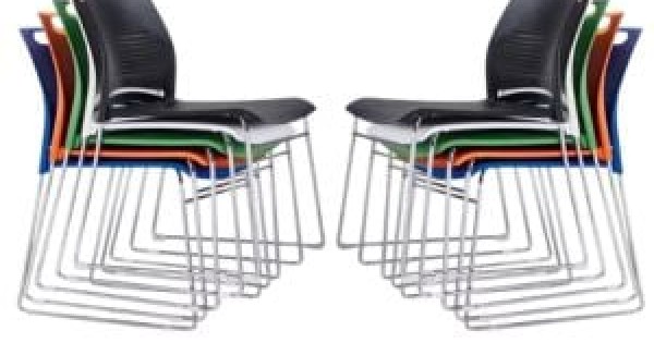 Scaune de conferință, vizitator, suprapozabile diverse culori