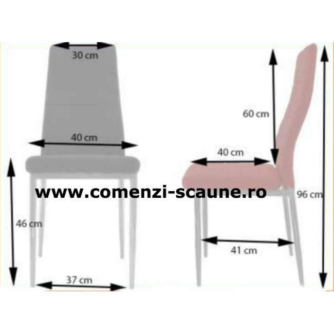 Set 6 scaune bucatarie-portocaliu - Set-6-portocaliu