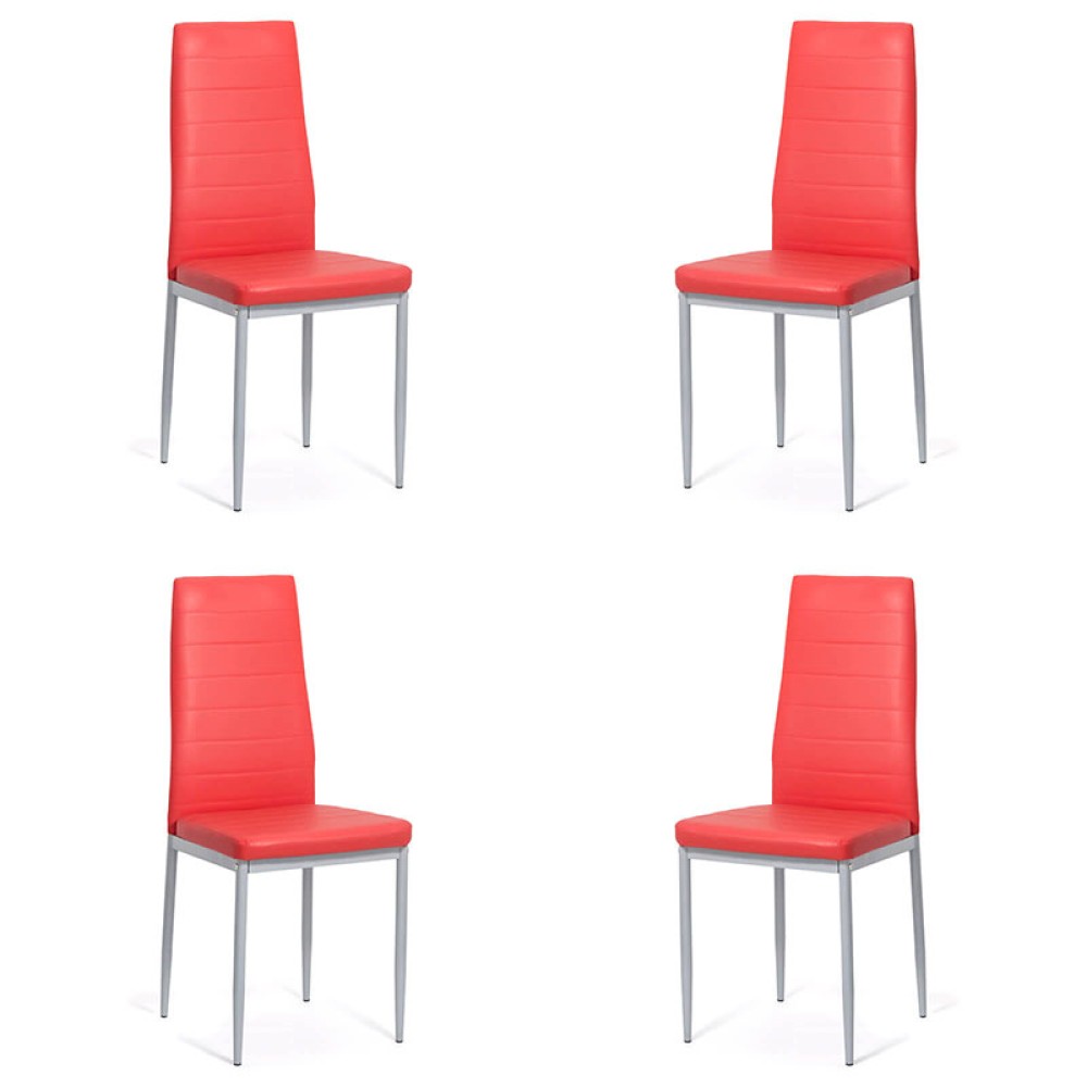 Set 4 scaune bucătărie-roșu BUC263
