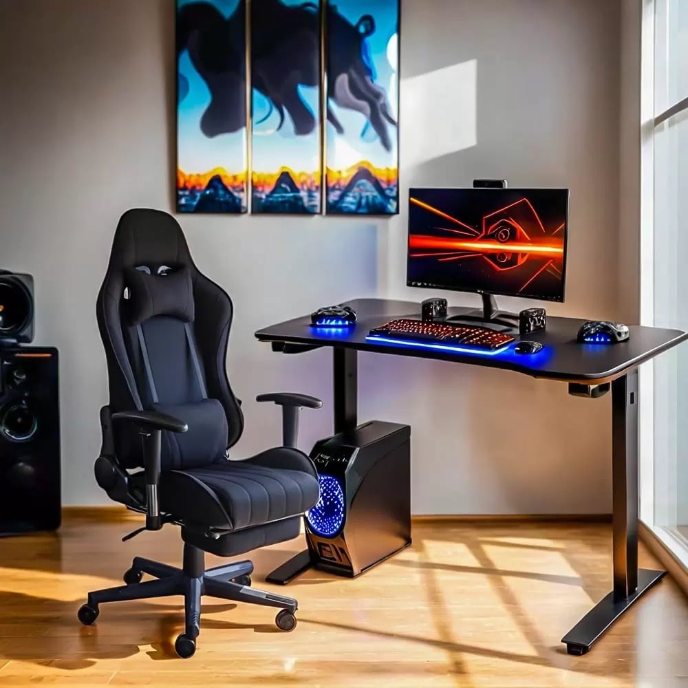 Scaun de gaming și birou OFF 296 negru